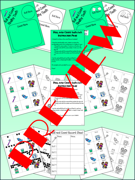Dental Health Math and Literacy Bundle ~ Dental Health Month ~ Math ...