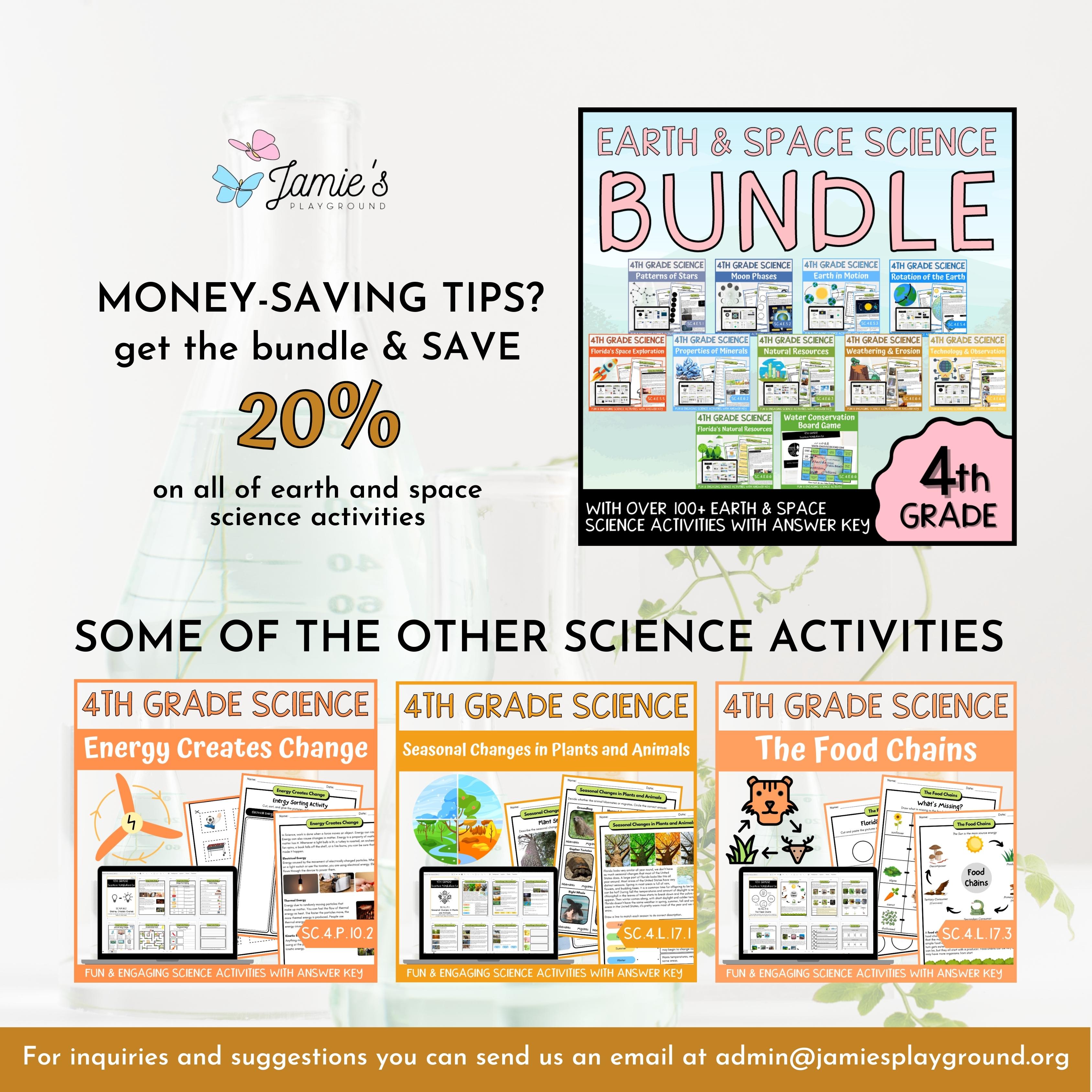 Weathering and Erosion Activity & Answer Key 4th Grade Earth & Space ...