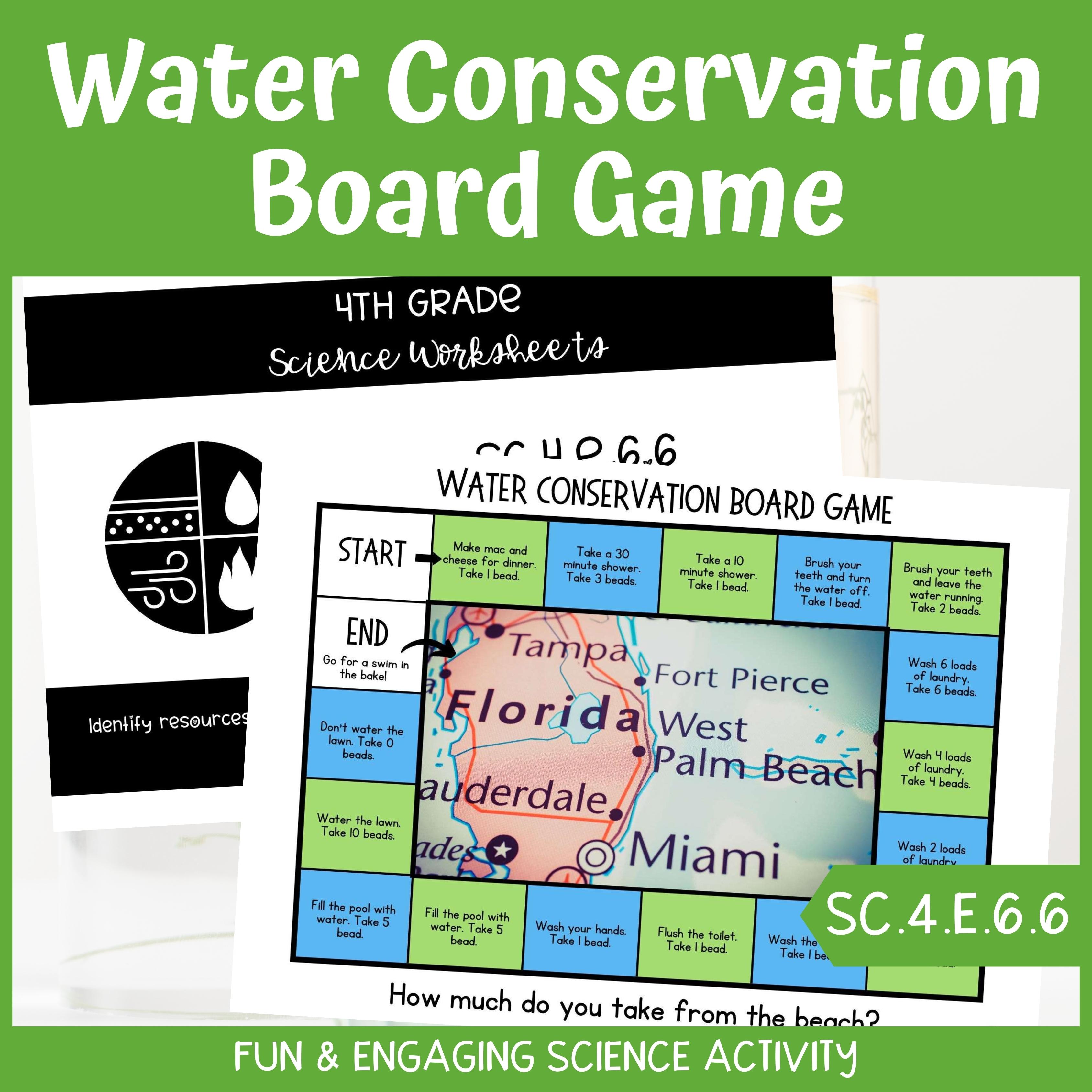 Water Conservation Board Game Florida Natural Resources Science ...