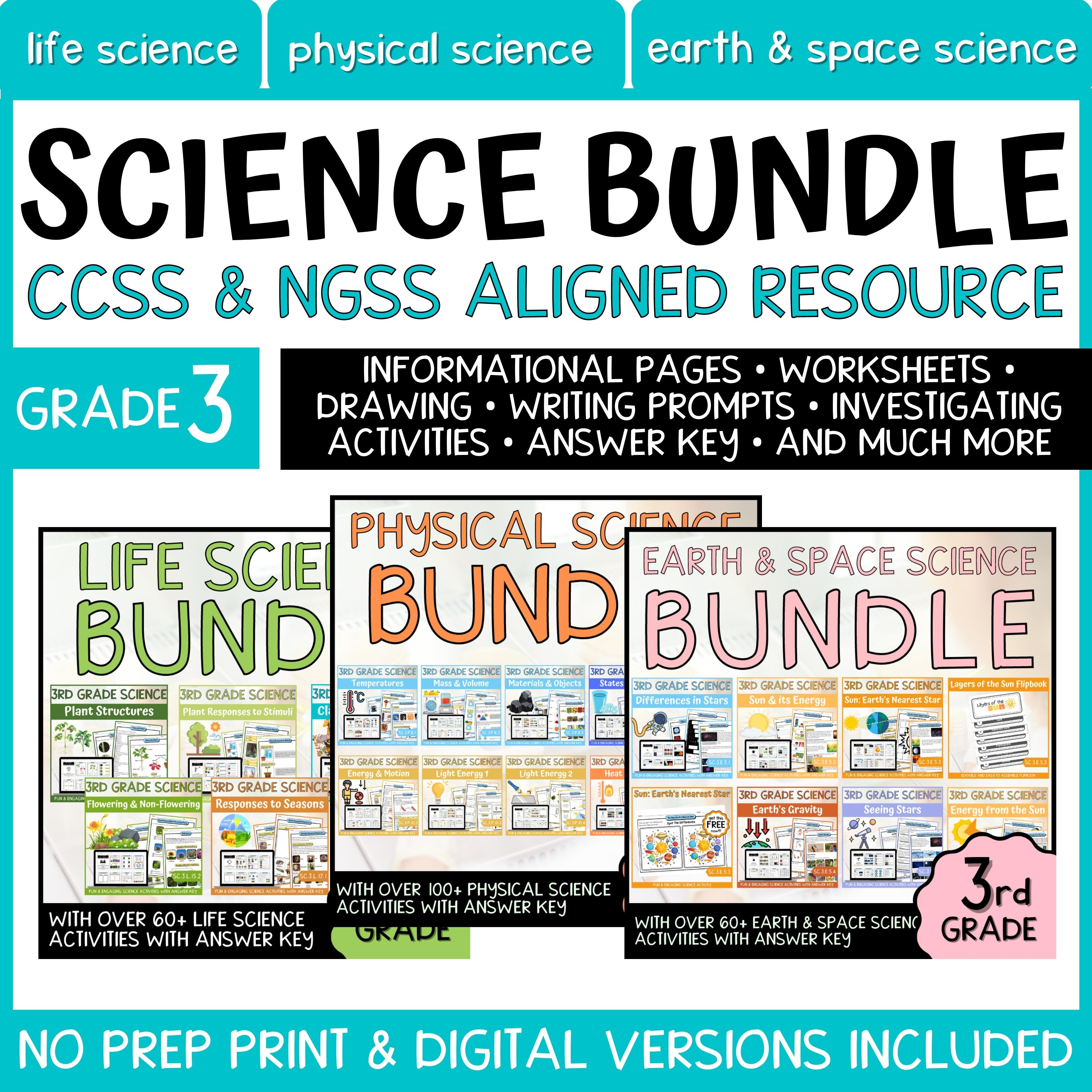 3rd Grade Science Units | Reading Passages and Activities Bundle | NGSS ...