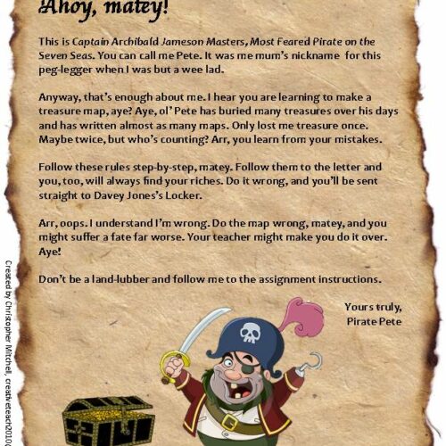 Teach Map Skills with Pirate Pete's Treasure Map Project - Classful
