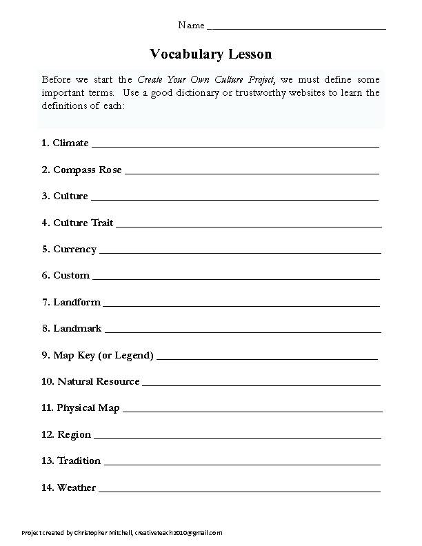 The Create Your Own Culture Hands-On Learning Project - Classful