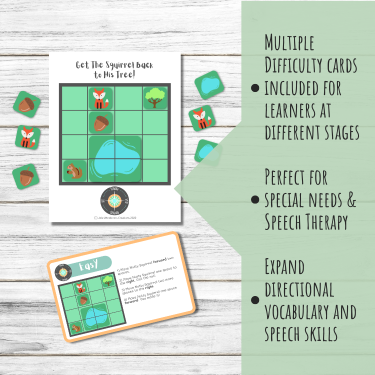 Nutty Squirrel Directional Words Game - Problem Solving, Critical ...
