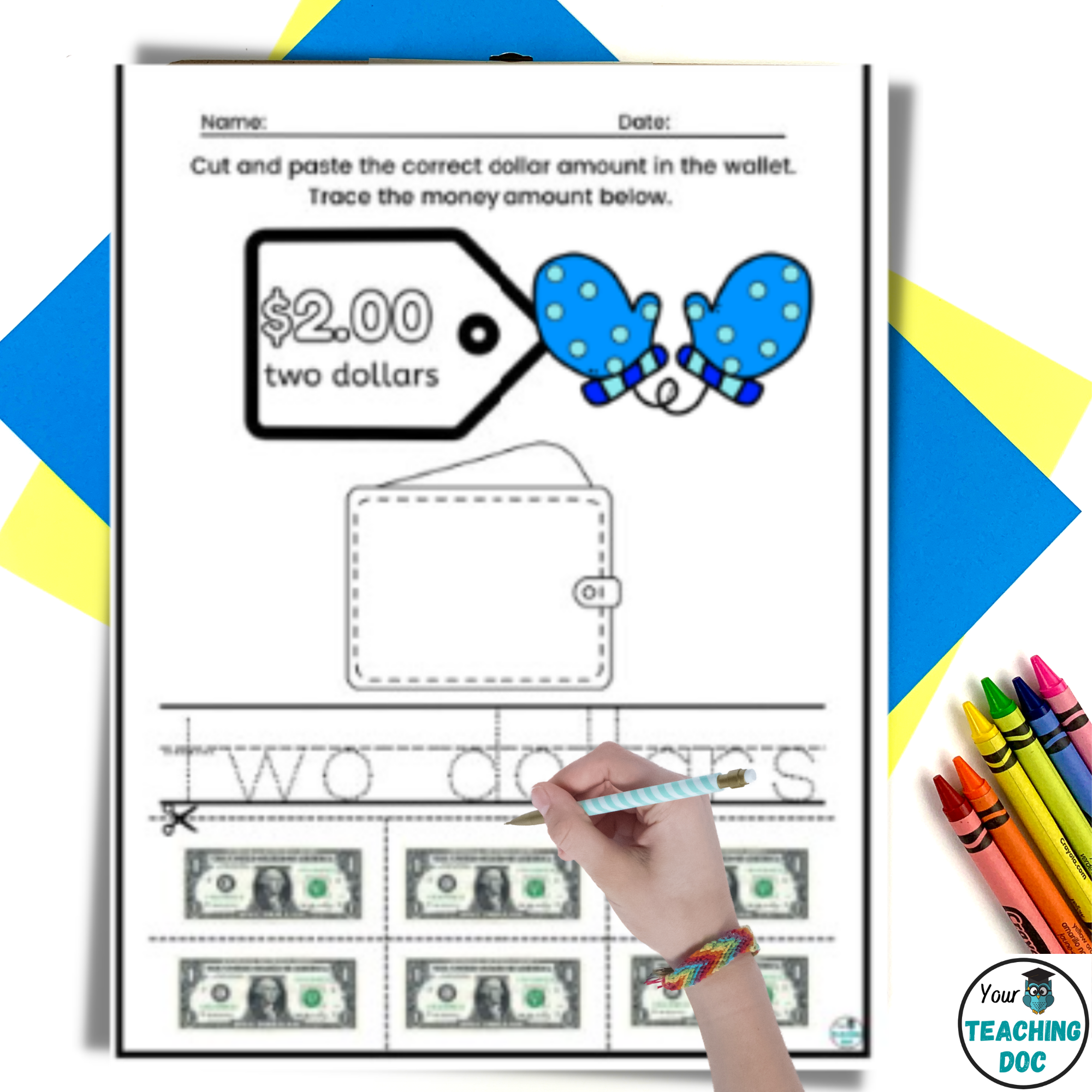 Winter Identify and Count Money Math Life Skill Worksheets - Classful