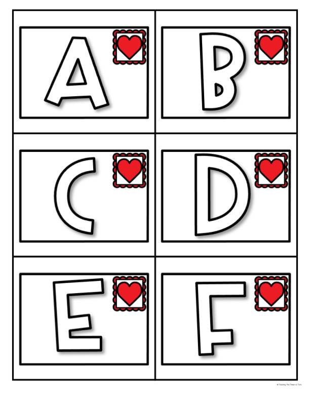 Valentine's Day Letter Match |Kindergarten Literacy Centers Activities ...