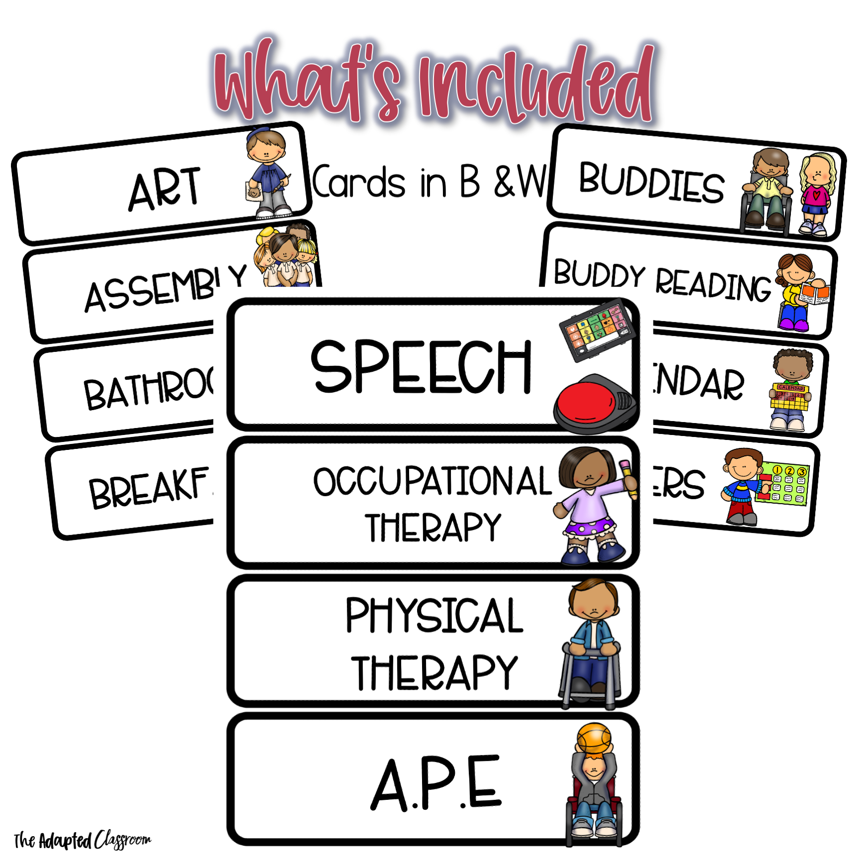 Editable Visual Schedules for Special Education - Classful