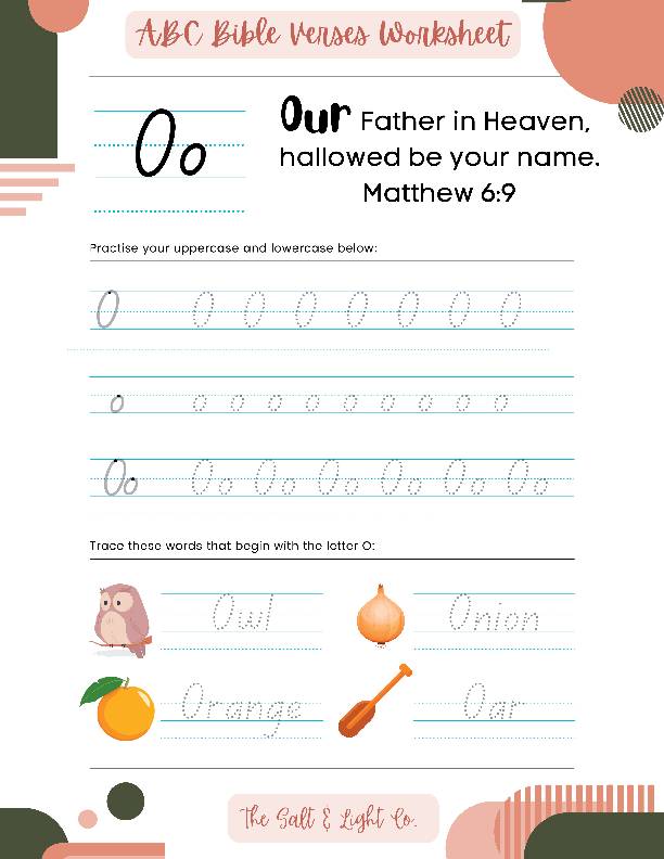 ABC Bible Verses Worksheets, Writing Worksheets, Bible Verses - Classful