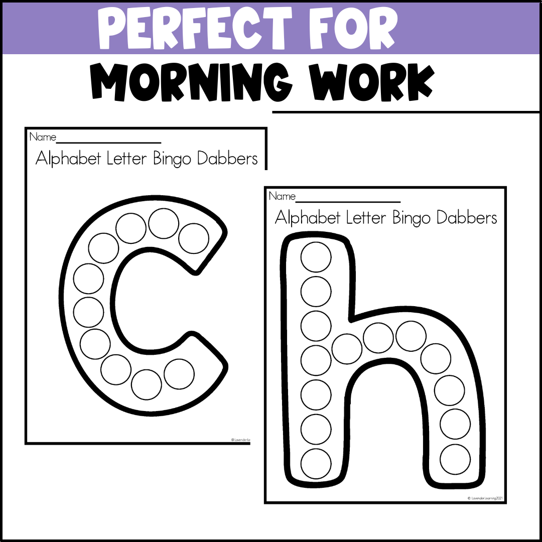 Letter Formation Practice Worksheets - Alphabet Bingo Dobber Sheets ...