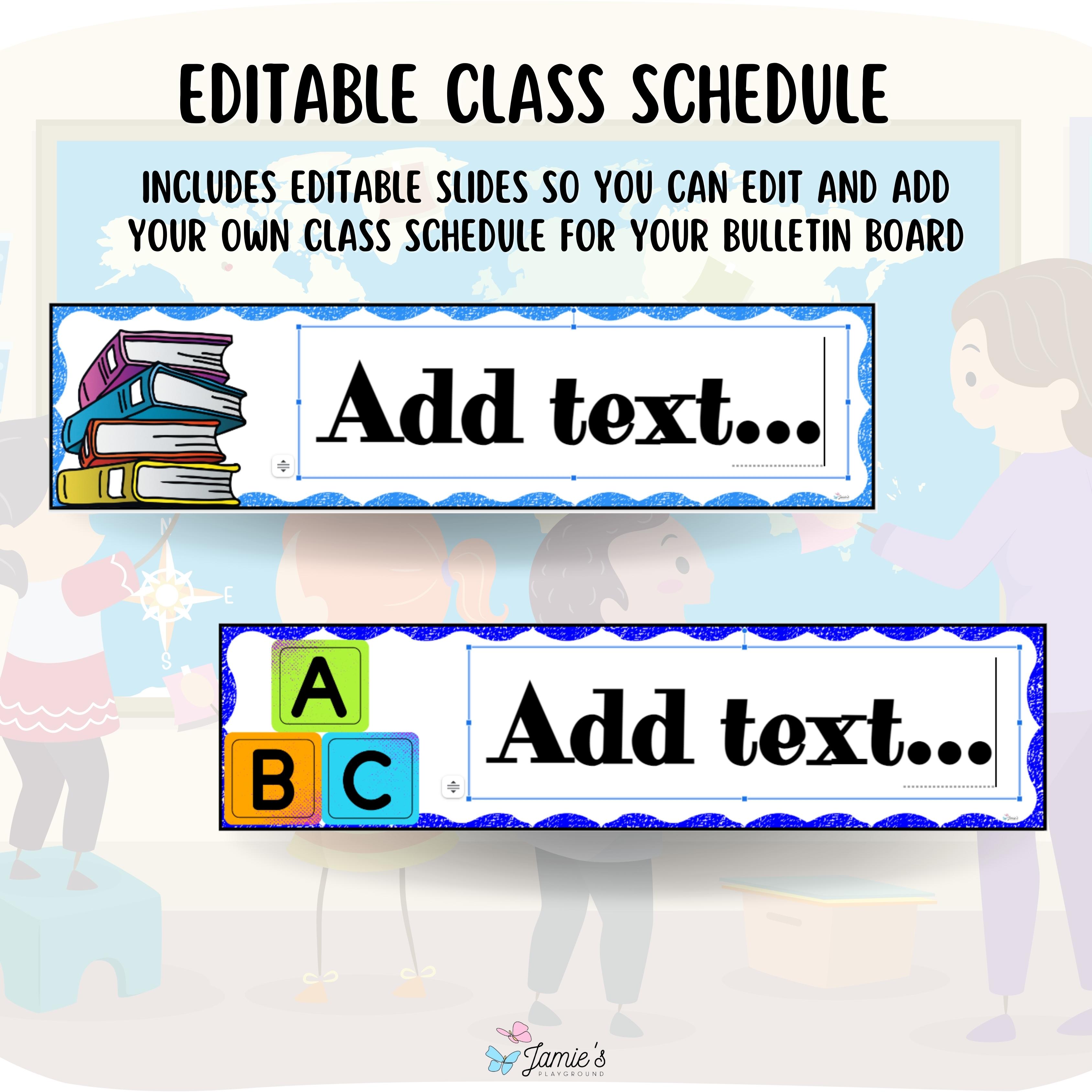 Classroom Schedule Cards 2 - EDITABLE Geography Daily Visual Schedule ...