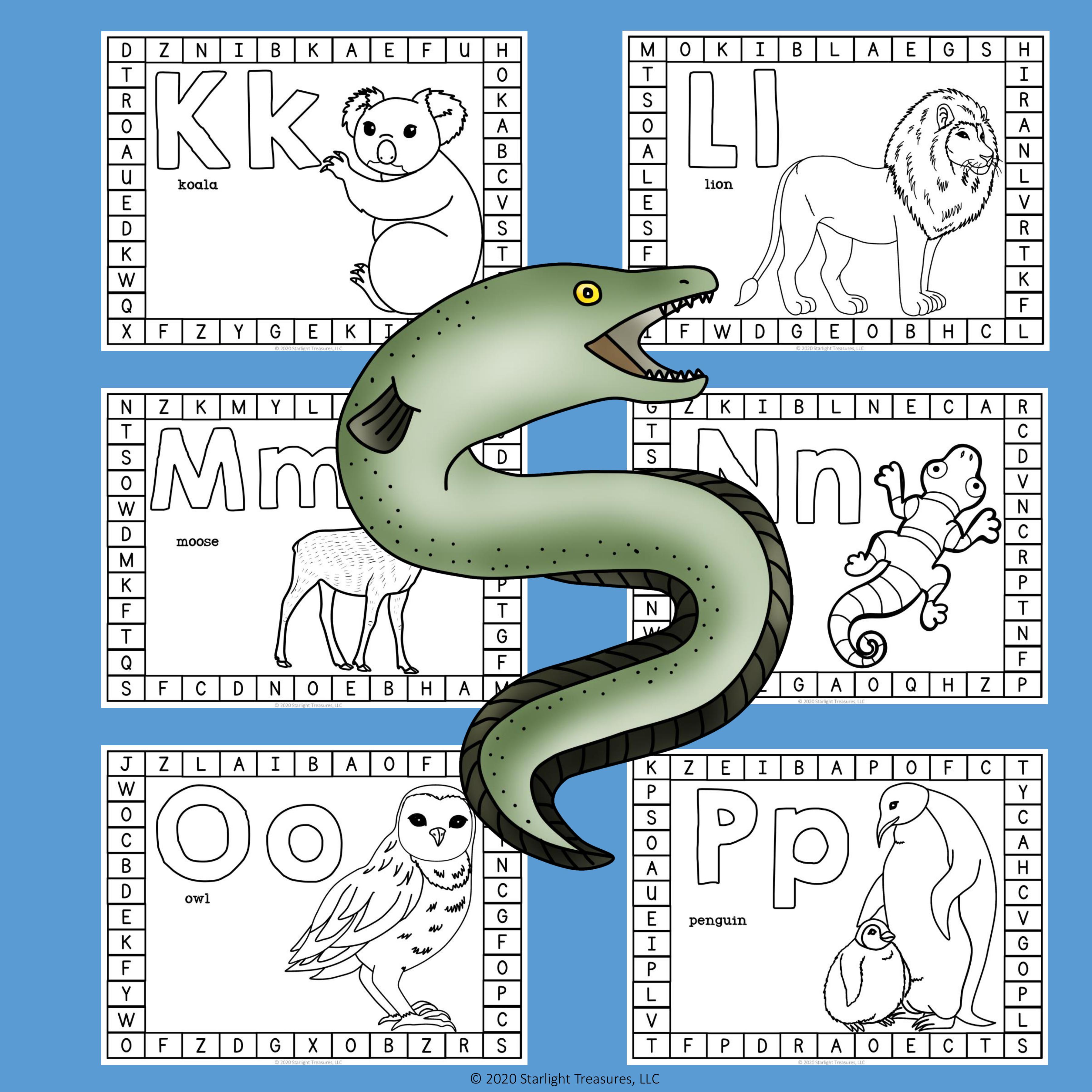 Alphabet Letter Punch Worksheets for Early Readers - ABC Punch Sheet ...