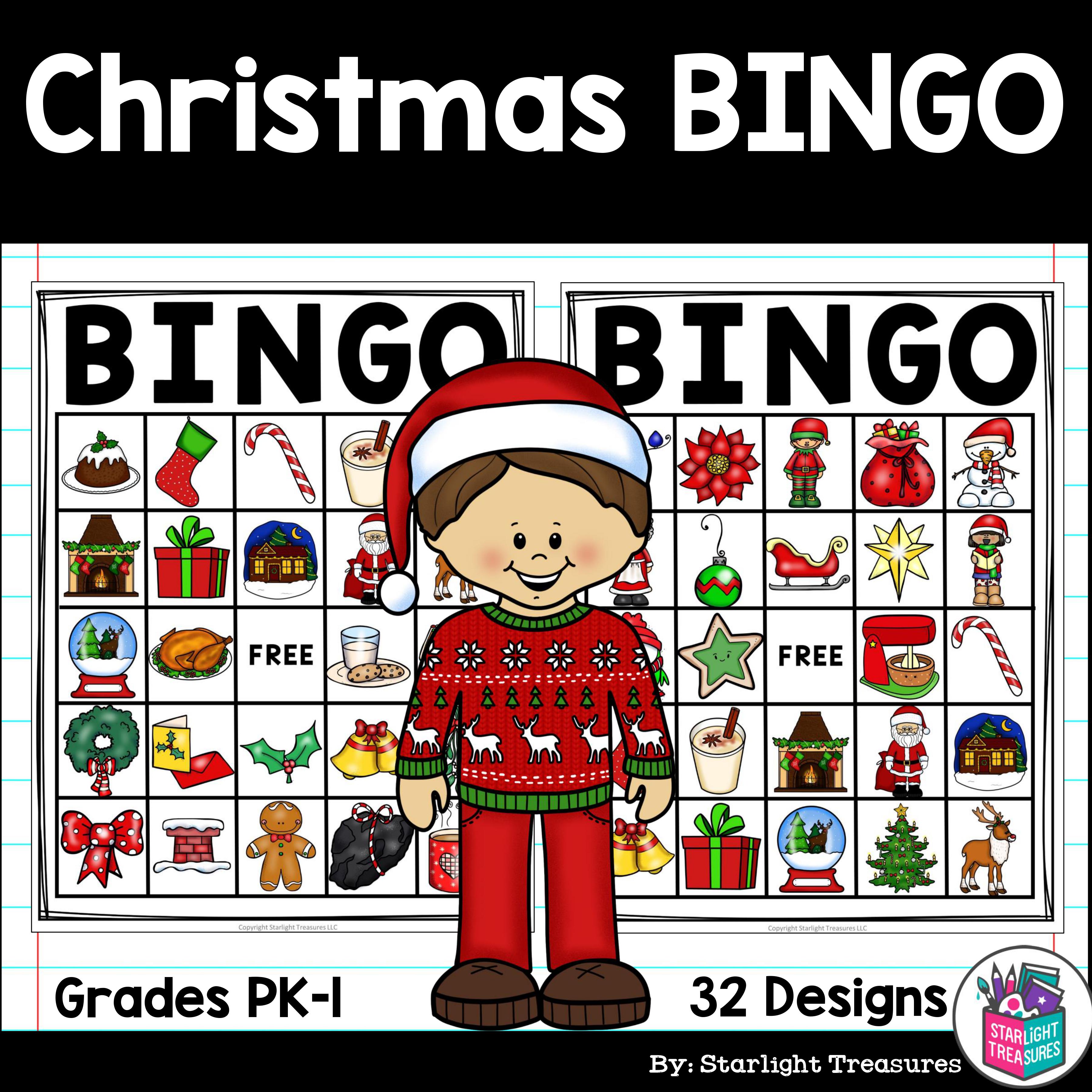 Christmas Bingo Cards for Early Readers - Christmas Winter Bingo ...