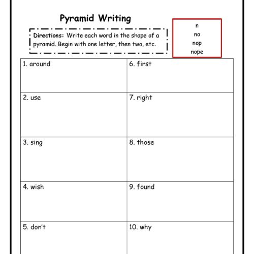 High Frequency Word Practice - Second Grade - Classful