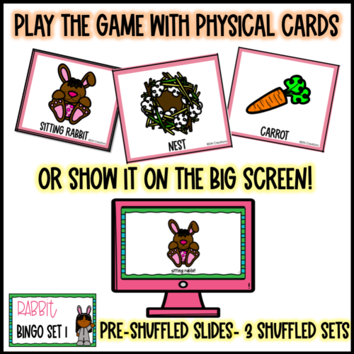 Rabbit Bingo Game l Easter Fun Activity l Easter Games l Bunny ...