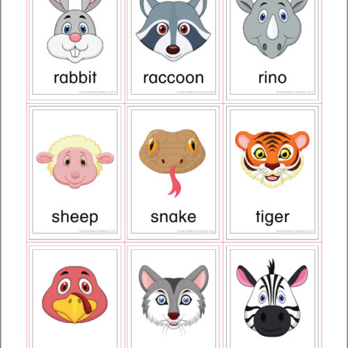 Animal Flash Card Set ESL ELL Newcomer - Classful