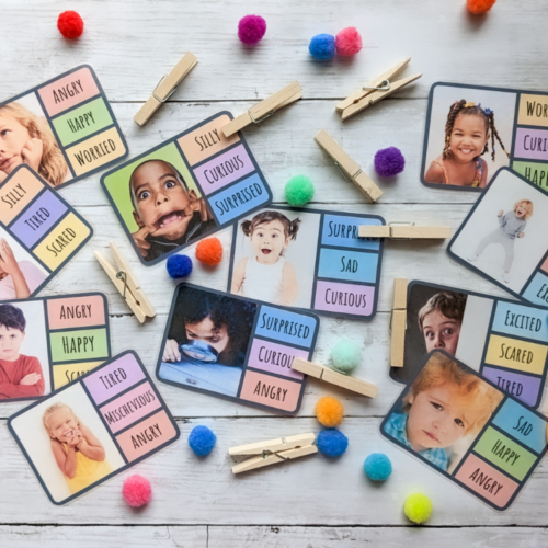 Learn About Emotions Clip Cards - Preschool, Kindergarten, Feelings ...