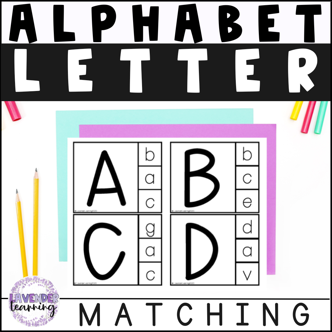 Uppercase and Lowercase Letter Matching Clip Cards - Letter Recognition ...