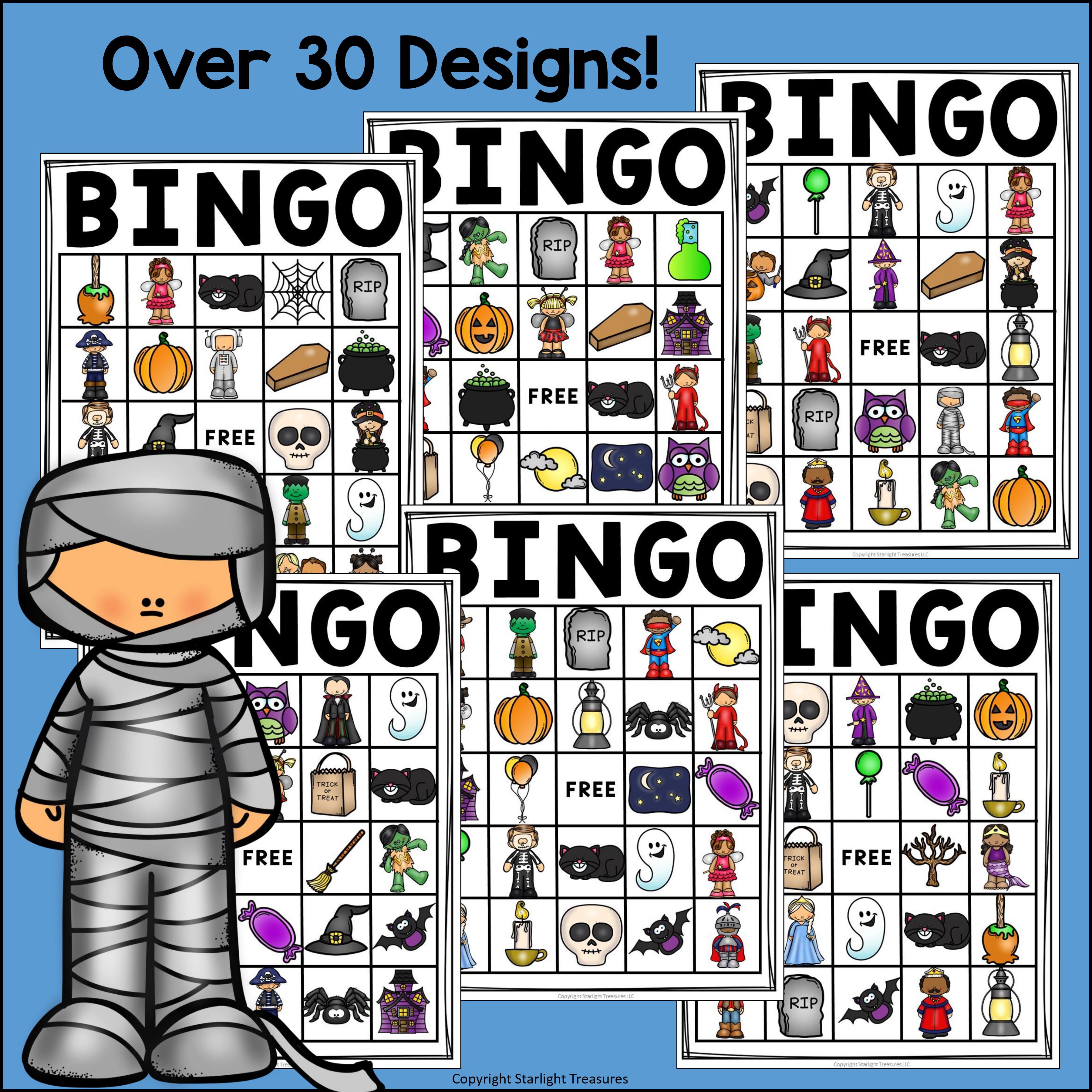 Halloween Bingo Cards for Early Readers - Halloween Bingo FREEBIE ...