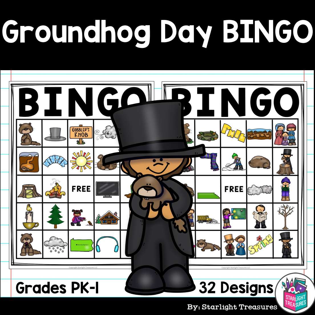 Groundhog Day Bingo Cards for Early Readers - Groundhog Day Bingo ...