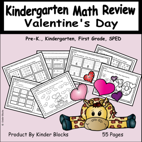 Valentines Day Kindergarten Math Review - Classful