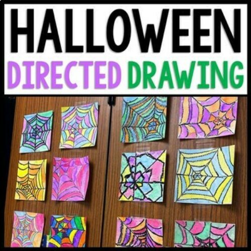 Halloween Art - Spiderweb Directed Drawing - Reading Comprehension ...