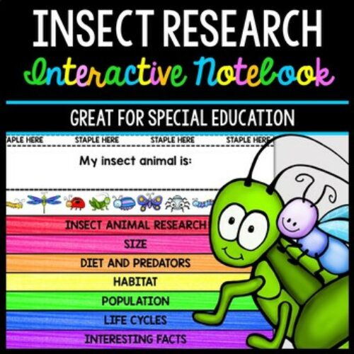 Insect Research - Interactive Notebook - Special Education - Spring ...