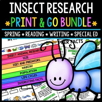 Insect Research - Print & Go Bundle - Special Education - Reading ...