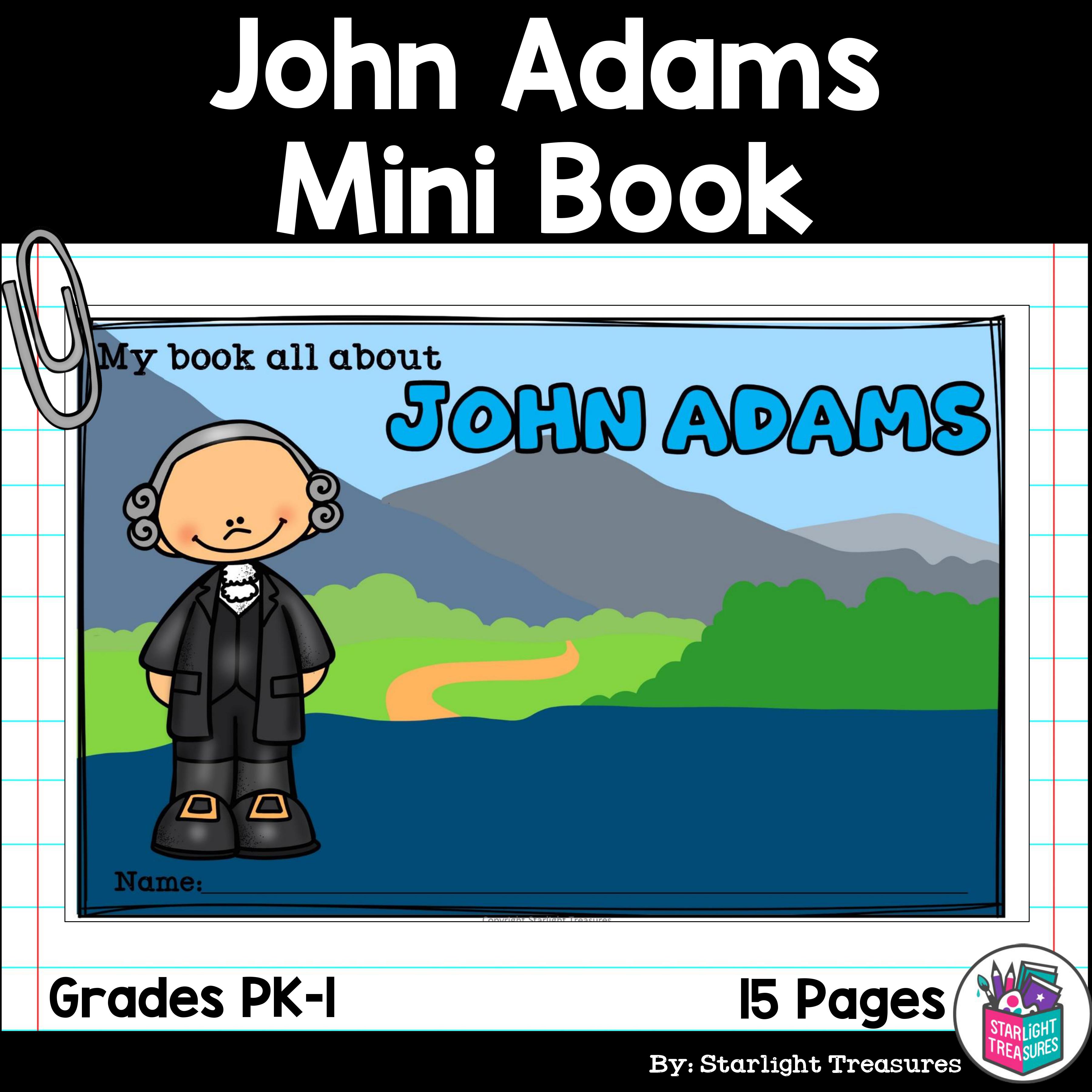 John Adams Mini Book for Early Readers- Presidents' Day - Classful