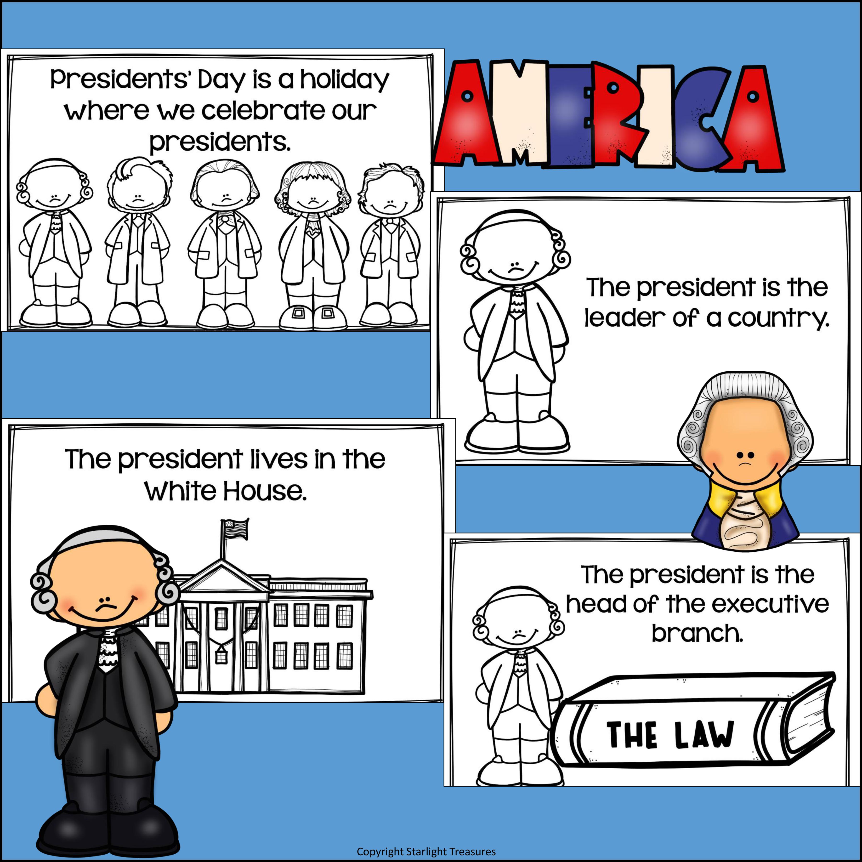 Presidents' Day Mini Book for Early Readers- Presidents' Day - Classful