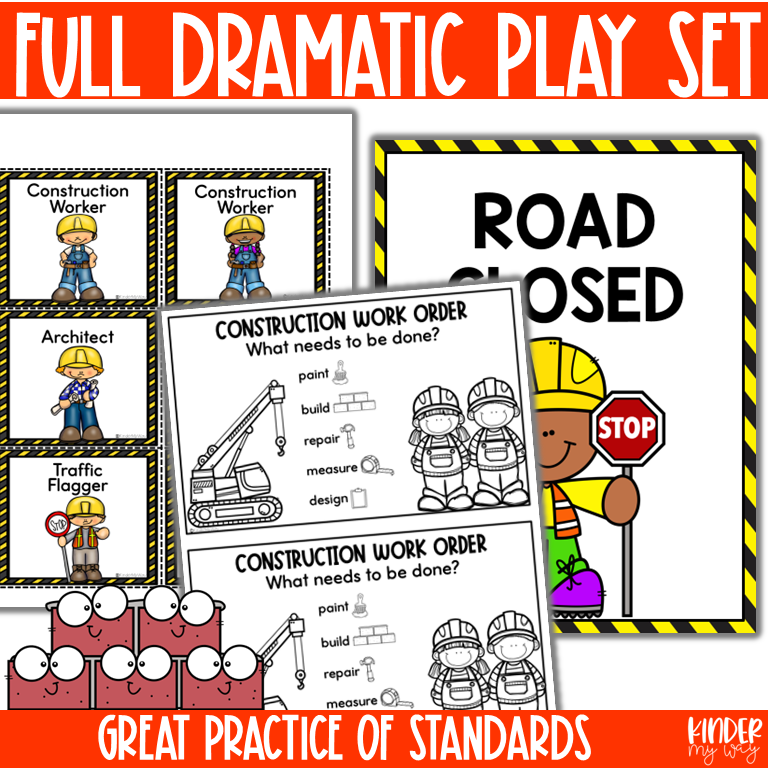 Construction Theme Center Activities | Construction Dramatic Play ...