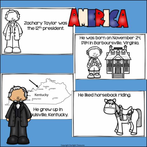 Zachary Taylor Mini Book for Early Readers- Presidents' Day - Classful
