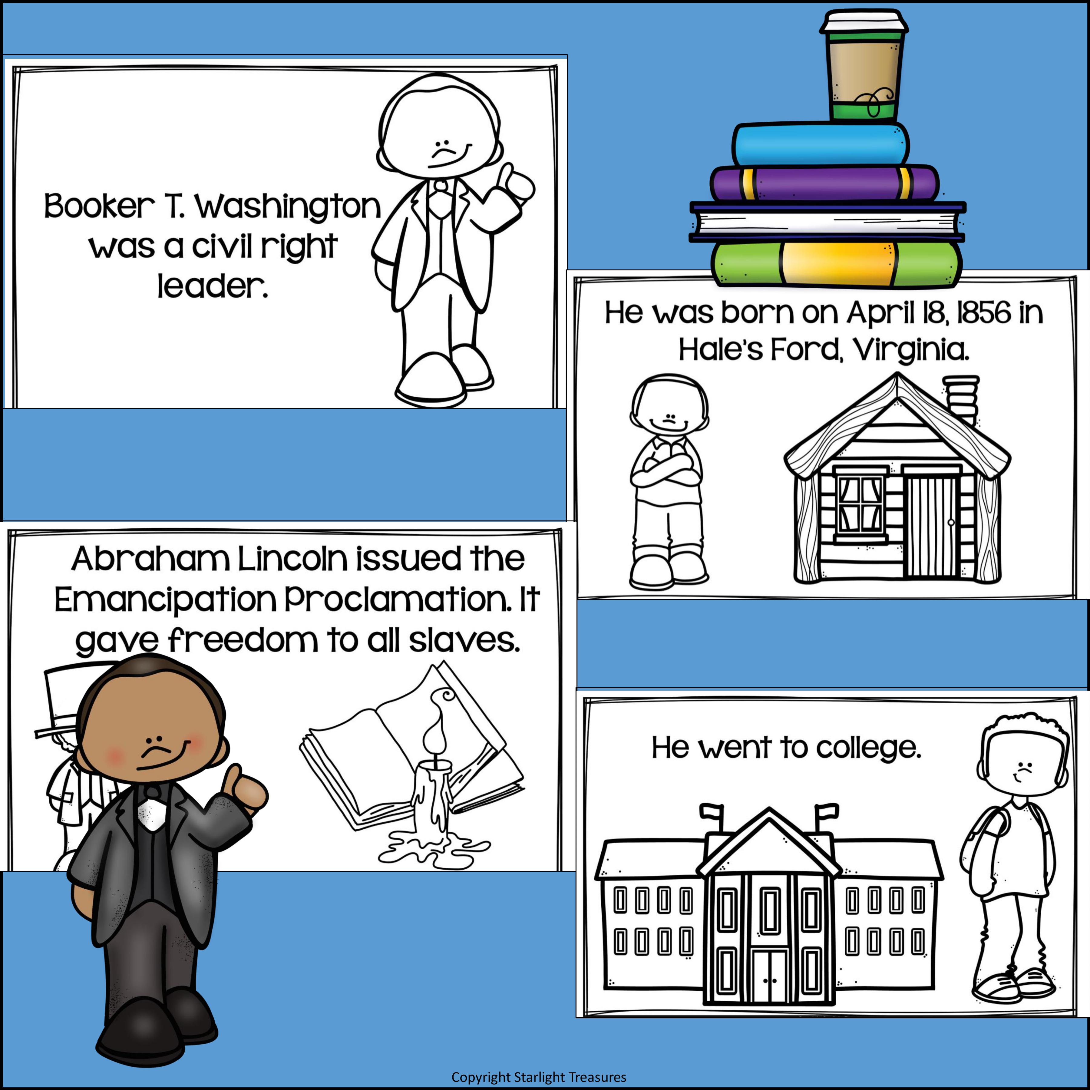 Booker T. Washington Mini Book for Early Readers- Black History Month ...
