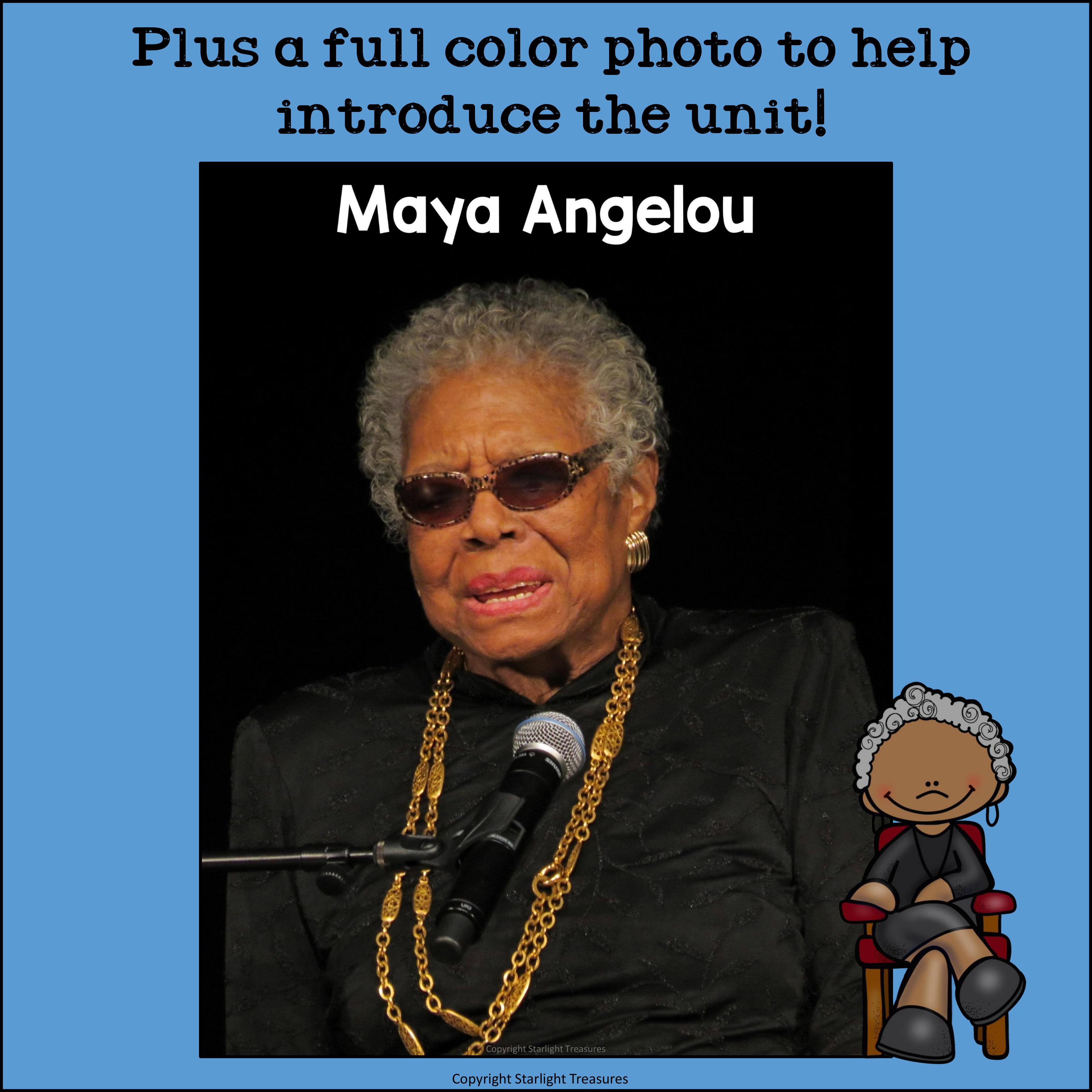 Maya Angelou Mini Book for Early Readers- Black History Month - Classful
