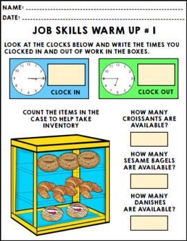 Job Skills - Life Skills Warm Ups - Vocational Skills - Coffee Shop ...