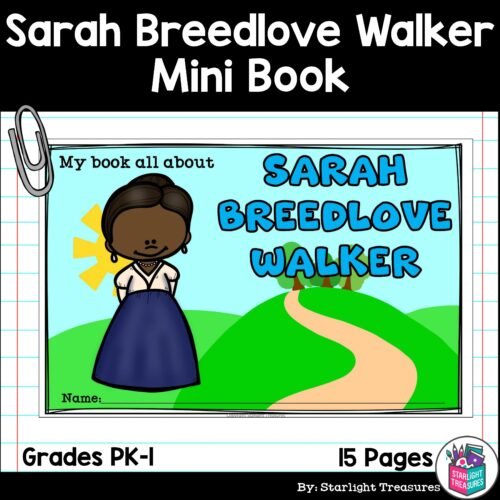 Sarah Breedlove Walker Mini Book for Early Readers- Black History Month ...