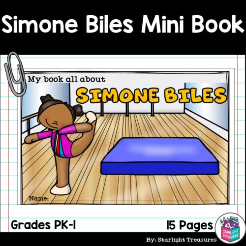 Simone Biles Mini Book for Early Readers- Black History Month - Classful