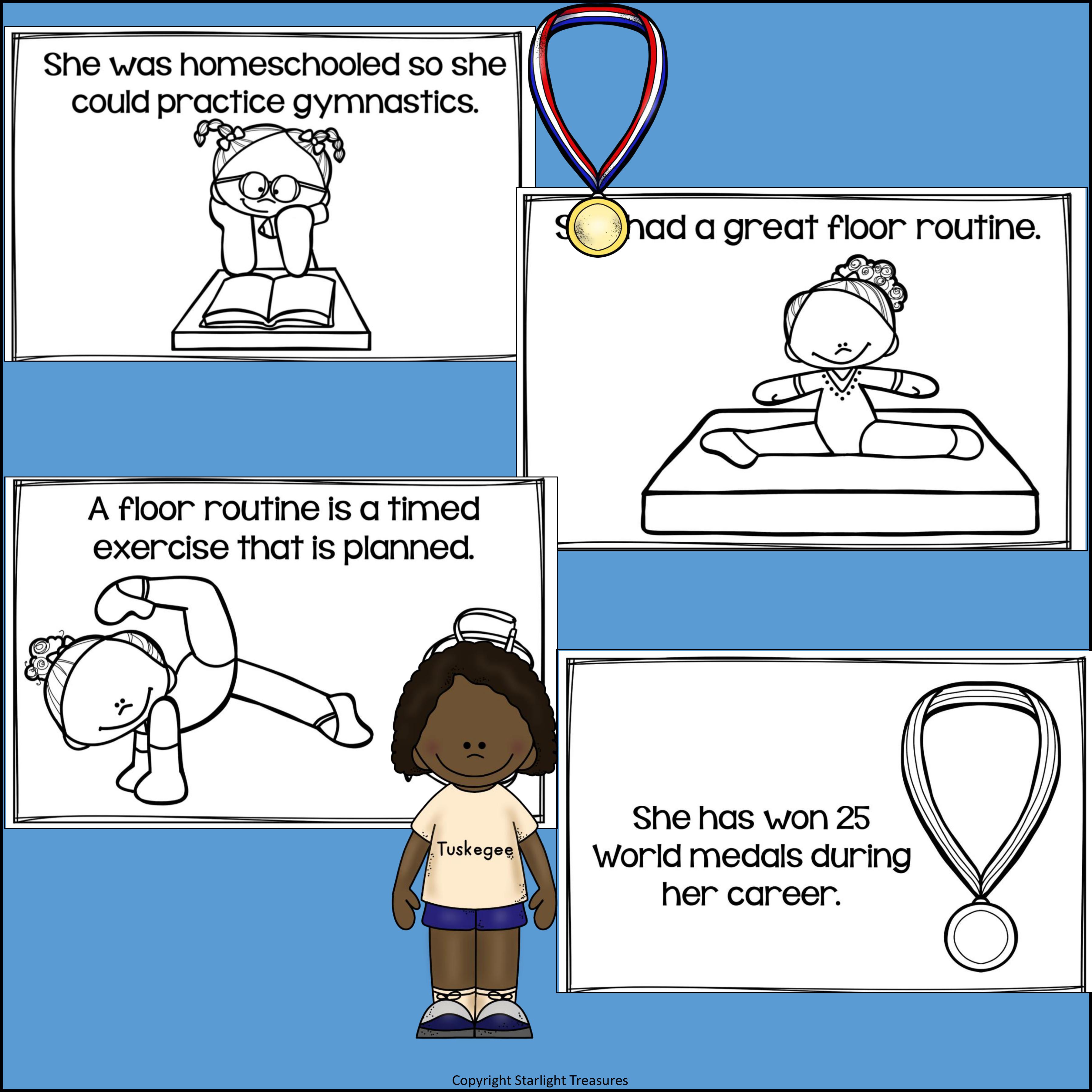 Simone Biles Mini Book for Early Readers- Black History Month - Classful