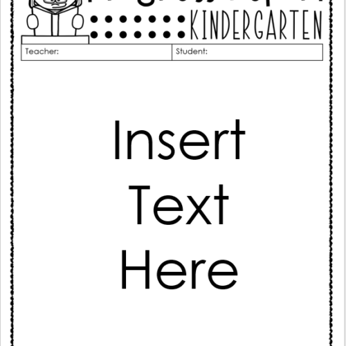 Kindergarten Assessment Progress Report Number Letter Recognition ...