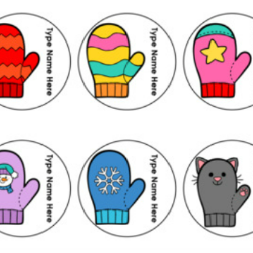 Winter Mittens Door Display Bulletin Board Decoration EDITABLE - Classful