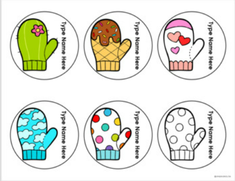 Winter Mittens Door Display Bulletin Board Decoration EDITABLE - Classful