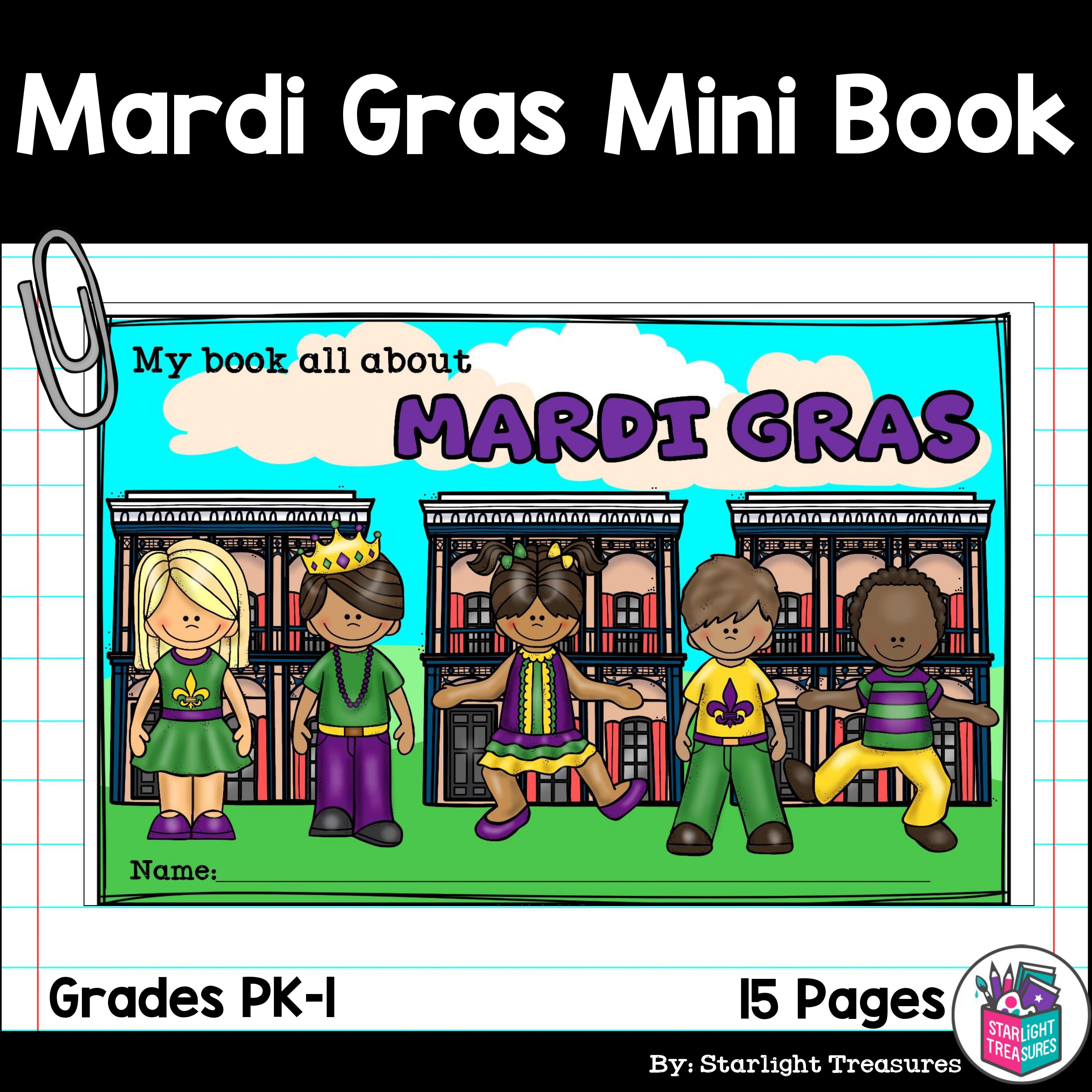 Mardi Gras Mini Book for Early Readers - Classful