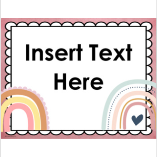 Welcome To Our Classroom Door Sign Display Modern Boho Rainbow Theme ...