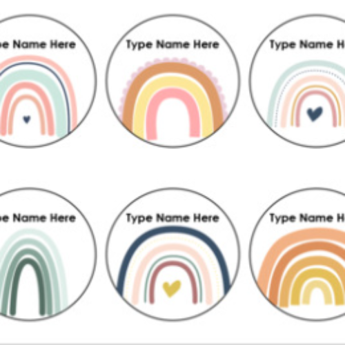 Welcome To Our Classroom Door Sign Display Modern Boho Rainbow Theme ...