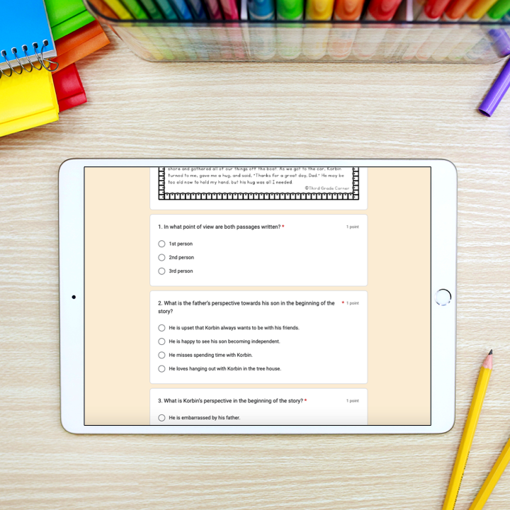 Reading Comprehension Passages - Point of View & Perspective - DIGITAL ...