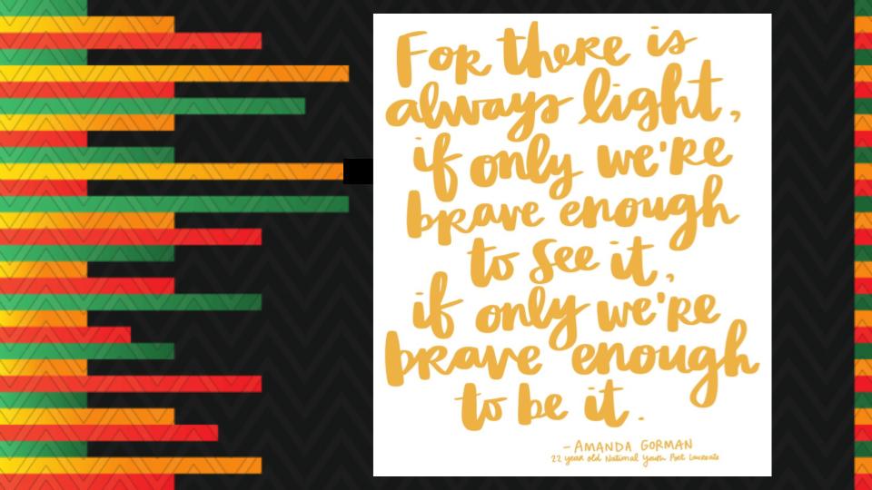 Black History Appreciation Amanda Gorman Hyperdoc Middle High School ...