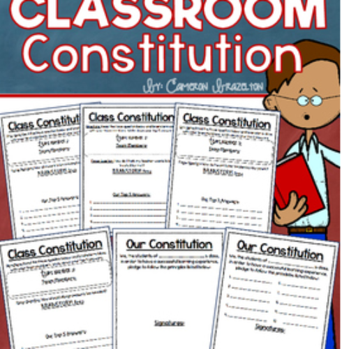 Create a Class Constitution Classroom Rules Back to School Group ...
