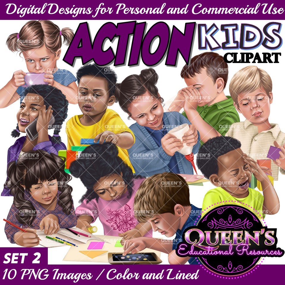 Kids Clipart, Children Clipart, Students Clipart, KIDS Clipart Bundle ...