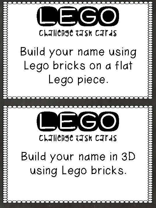 STEM Challenges for use with LEGO® or Building Blocks-120 Task Cards ...
