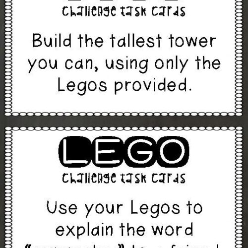 STEM Challenges for use with LEGO® or Building Blocks-120 Task Cards ...