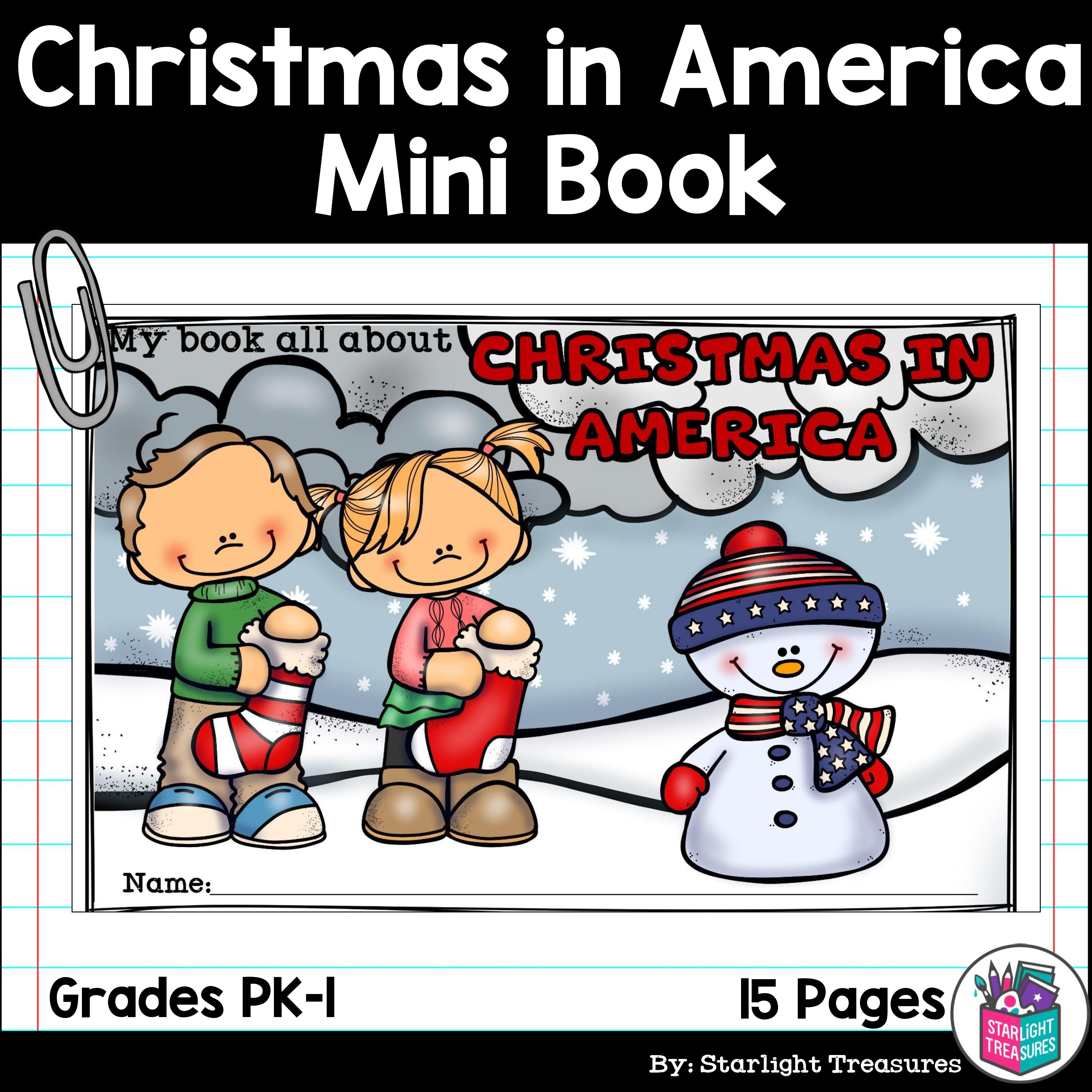 Christmas in America Mini Book for Early Readers - Christmas Activities ...