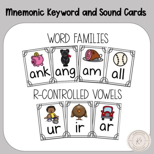 Word Family/R-Controlled Vowel Mnemonic Keyword and Sound Cards - Classful